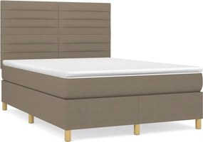 Box spring postel s matrací taupe 140x200 cm textil 3142421