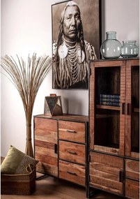 Komoda z masivu akácie v přírodní barvě 90x90x40 cm Elmer – Bizzotto