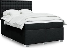 Box spring postel s matrací černá 140 x 190 cm textil 3292799