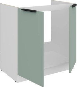 ARIA sb | dolní skříňka 80 ZL 2F dřezová | 80 cm | ANTI FINGERPRINT povrch | bílá/aquamarine