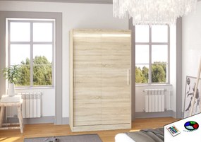 ADRK Furniture Posuvná skříň s LED osvětlením COLLIN 120 ADRK-SW-COL-S-120+L