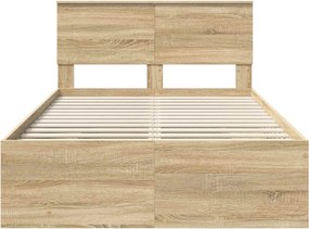 Rám postele s čelo Sonoma dub 120 x 123 cm Kompozitní dřevo 3408874