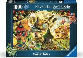 Ravensburger Puzzle Pozor, prasátka! (Tři malá prasátka) / 1000 dílků