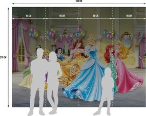 Dětská vliesová fototapeta na zed' Ples Princezen, Disney | 360 x 270 cm | DFTDNXXL 5033