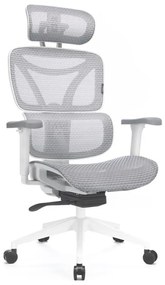 Milagro Kancelářská ergonomická židle LEVANO šedá/bílá/černá LV0655