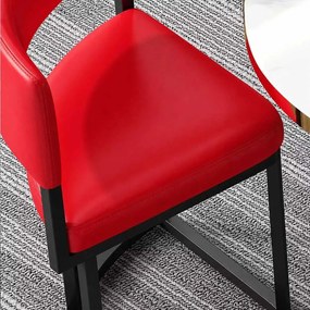LuxuryForm DESIGN Jídelní set MONTE 4+1 - červený / bílý