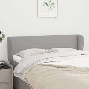 Čelo postele typu ušák světle šedé 147x23x78/88 cm textil 3116862