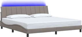 Rám postele bez matrace Hanko taupe 200 x 200 cm textil 3310486