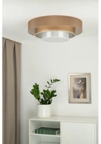 Duolla - LED Stropní svítidlo LUNETA LED/26W/230V pr. 60 cm 4000K hnědá/zlatá