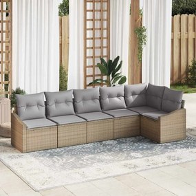 Set pohovek 6 ks Béžová polyratan 3346740