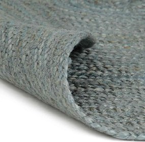 Ručně vyrobený koberec z juty kulatý 90 cm olivově zelený 133668