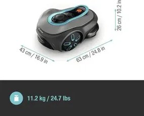 Gardena 19927-32 Smart SILENO Free 1500m2 / Robotická sekačka / záběr