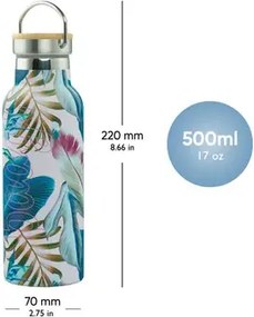BAAGL Termoláhev s bambusovým víčkem Leafs 500 ml