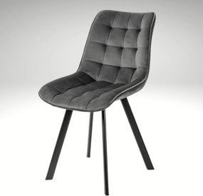 Vikio Jídelní set pro 4 osoby 160x90 cm dub noha X šedá židle VJS236-4S-S