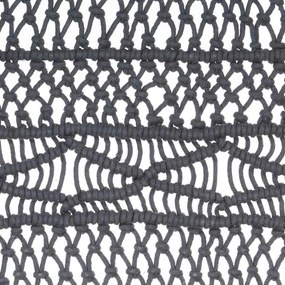Macramé závěs antracitový 140 x 240 cm bavlna 323996