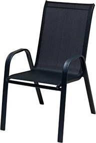 TRENDIE Zahradní židle sada 6ks černé
