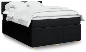 Box spring postel s matrací černá 140 x 190 cm textil 3287446