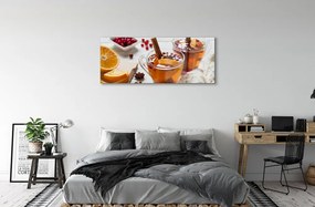 akrylový obraz Winter tea cup 120x60 cm