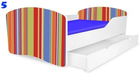 Dětská postel Adam rainbow vzor 5 180x80 cm