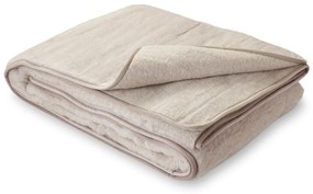 Wooline Vlněná Merino deka krémově béžová 220x200 cm, australské merino