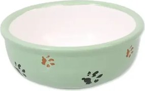 Magic Cat Miska keramická kočicí tlapka zelená 13x5cm 330ml