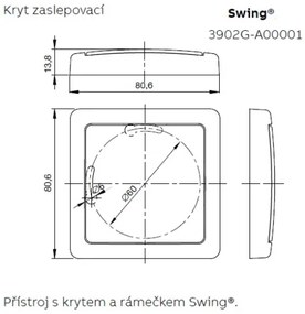 ABB Swing (L) záslepka jasně bílá 3902G-A00001 B1