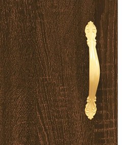 Skříň highboard hnědý dub 69,5 x 34 x 180 cm kompozitní dřevo,  3198328