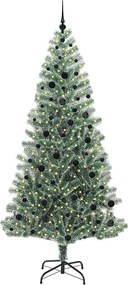 Umělý vánoční stromeček se sněhem a LED osvětlením 240 cm 3396834