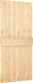 vidaXL Posuvné dveře s kováním 95 x 210 cm masivní borové dřevo [3203250]
