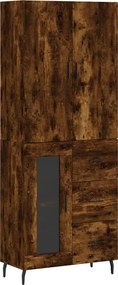 vidaXL Skříň highboard 69,5 x 34 x 180 cm kompozitní dřevo [3195974] Barva: kouřový dub