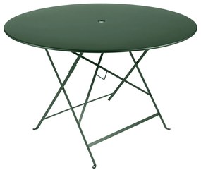 OnaDnes -20% Tmavě zelený kovový skládací stůl Fermob Bistro Ø 117 cm