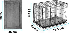 Pethaus Kovová psí bouda + pelíšek 75 x 45 x 54 cm PH-200