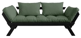 sofa BEBOP by Karup - 75*180 cm black (černá) + futon olive green 756