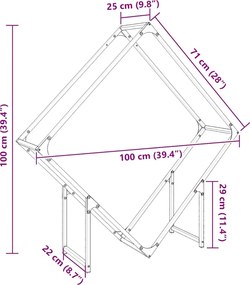 vidaXL Stojan na palivové dřevo Ocel válcovaná za studena [864289] Barva: Olivově zelená