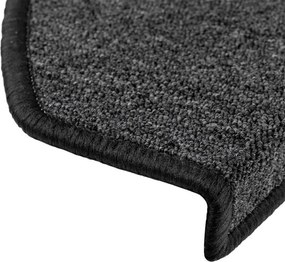 Schodové rohože 15 ks 65 x 24 x 4 cm antracitové, půlkulaté, velké 133884