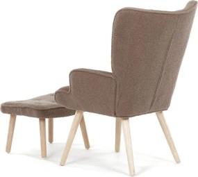 Relaxační křeslo AK-319 BR2, látka bouclé, hnědá (67 x 76) cm zelená
