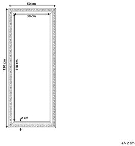 Nástěnné zrcadlo v bílém rámu 50 x 130 cm MAULEON Beliani