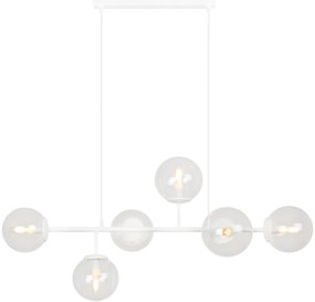 Závěsné svítidlo Paris, 6x čiré skleněné stínítko, W