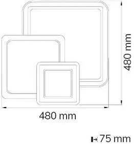 Wofi 11860 - LED Stmívatelné stropní svítidlo MOLA LED/36W/230V 3000-5500K + DO