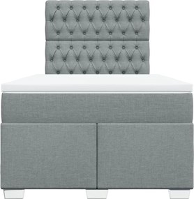 Box spring postel s matrací světle šedá 120x190 cm textil 3290434