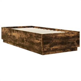 Rám postele s čelo Kouřový dub 70 x 190 cm Kompozitní dřevo 3408219