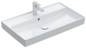 Villeroy & Boch Collaro - Umyvadlo nábytkové 80x47 cm, s přepadem, otvor pro baterii, CeramicPlus, alpská bílá 4A3380R1