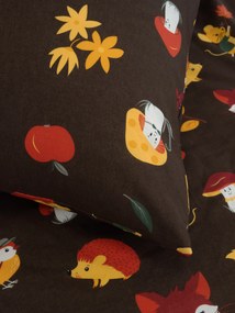 MK Lůžkoviny Bavlněný povlak na polštář Renforcé 50 x 70 cm - Podzimní les tmavě hnědé