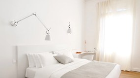 Artemide 0947010A + A025150 Tolomeo basculante parette, nástěnná lampa s vypínačem, pergamenové stínítko, 1x70W E27, max. výška 111cm