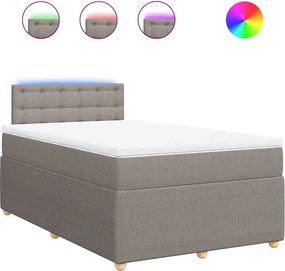 Box spring postel s matrací taupe 120x190 cm textil 3289713