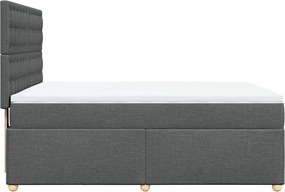 Box spring postel s matrací tmavě šedá 140x200 cm textil 3293618