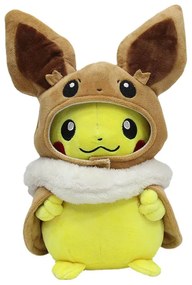 Plyšová hračka Pokémon Pikachu v kostýmu Eevee a Eevee v kostýmu Pikachu Varianta: Pikachu v kostýmu Eevee