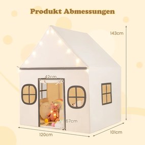 Costway Dětský vnitřní dětský stan Playhouse s hvězdicovými světly