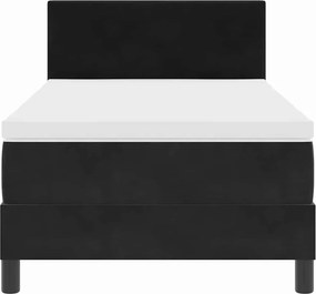 Postel s boxspringem s čelo Černá 100 x 200 cm samet 3339154