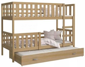 Dětská patrová postel NEMO 3 190x80 cm BOROVICE